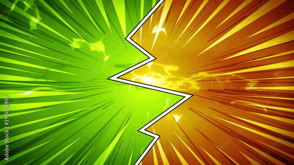 Comic Book Action Layout Background With Power Fx/ 4k animation of a ...