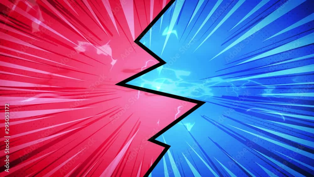 Comic Book Action Layout Background With Power Fx/ 4k animation of a ...