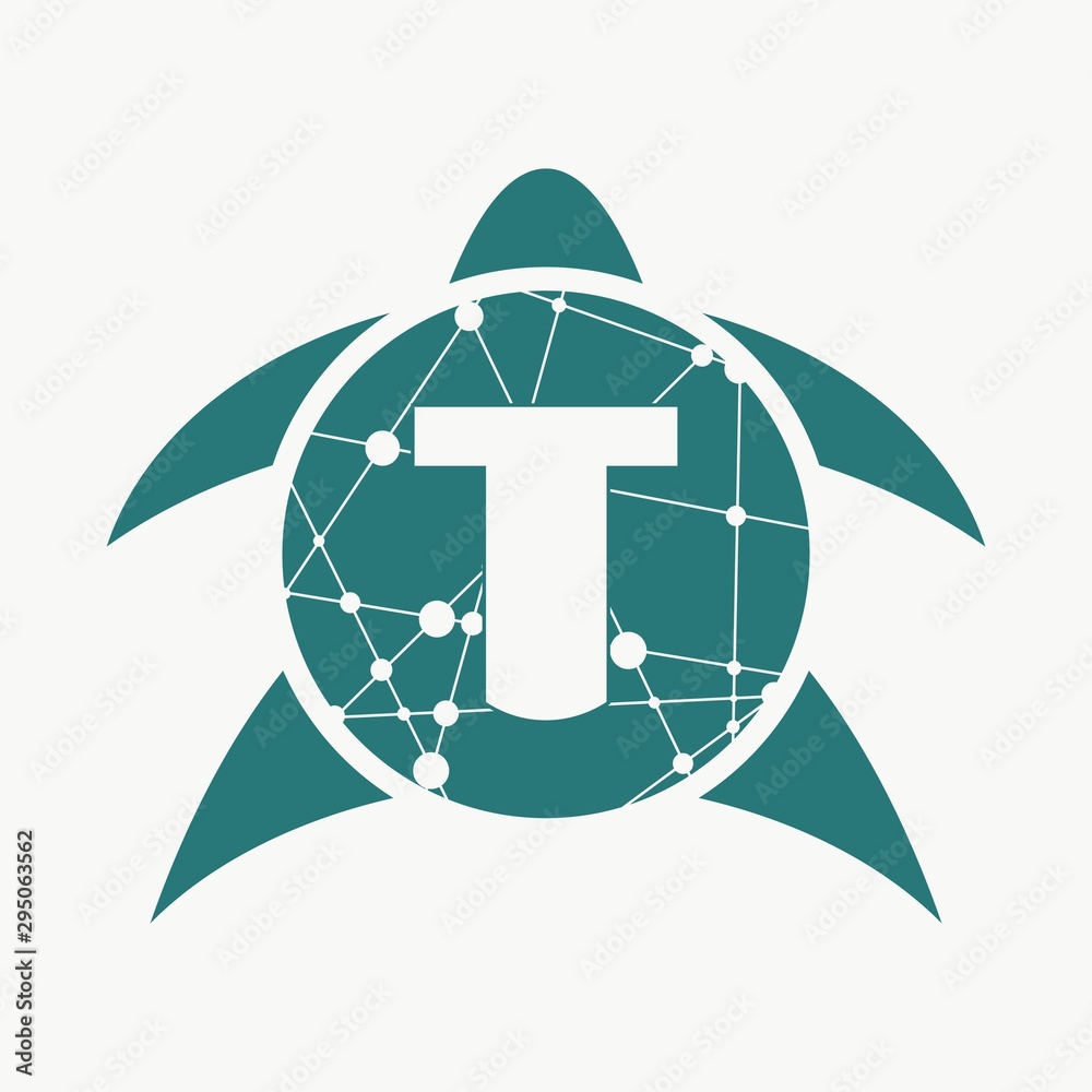 Silhouette stylized sea turtle. Turtle symbol for brabding Stock Vector ...