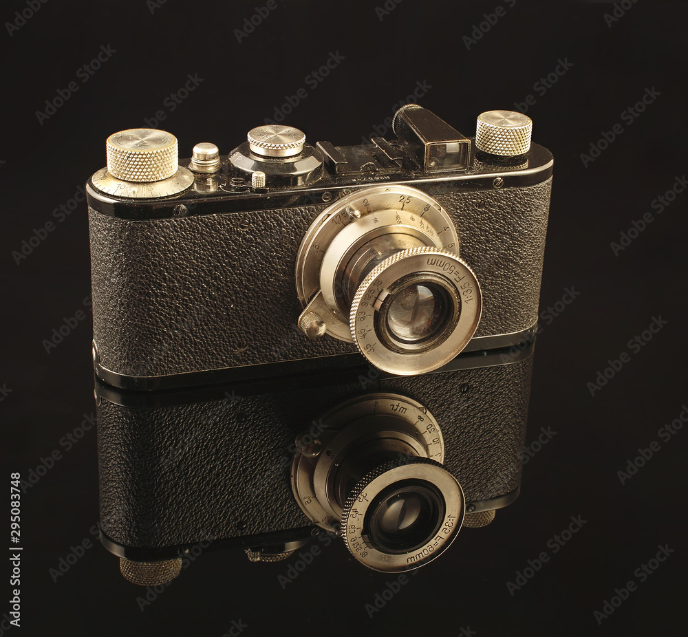 Antique old photo Camera Leica. The legendary German camera that ...