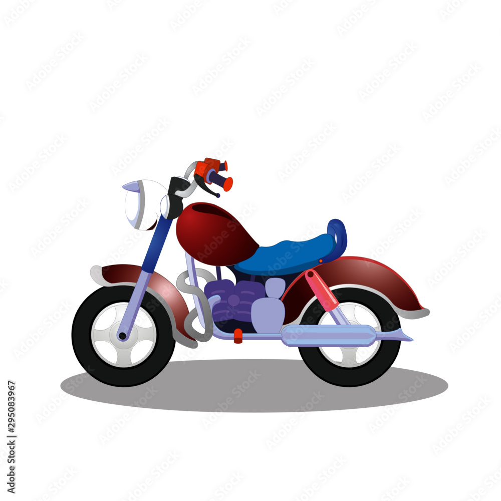 Motor Bike - Cartoon Vector Image Stock Vector | Adobe Stock