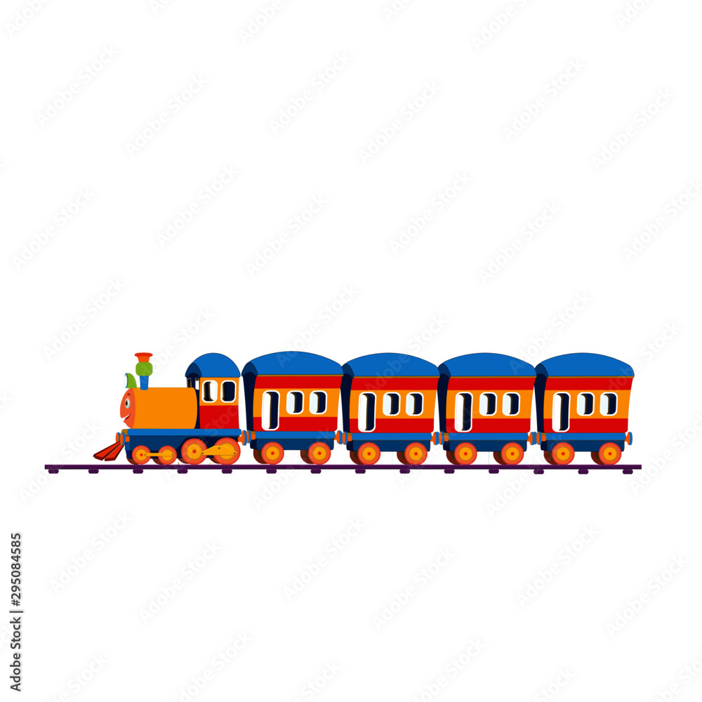 Toy Train - Cartoon Vector Image Stock Vector | Adobe Stock