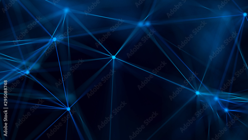 Network connection structure. Data transfer. Abstract background with ...