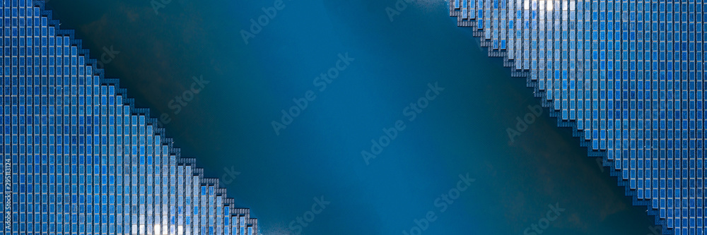 Floating solar or floating photovoltaics (FPV). Solar Photovoltaic of ...