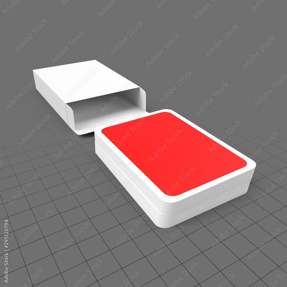 Fake playing cards with box Stock 3D asset | Adobe Stock