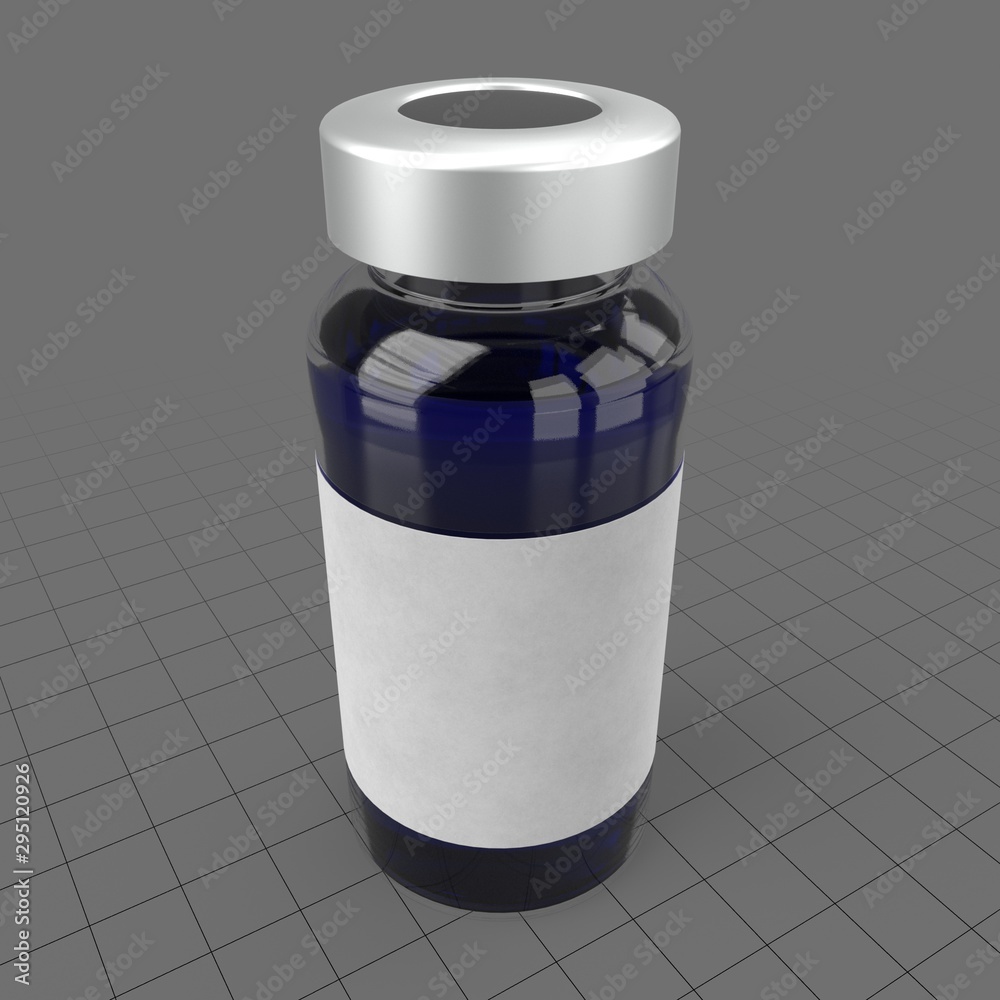 Ampoule with aluminum cap Stock 3D asset | Adobe Stock