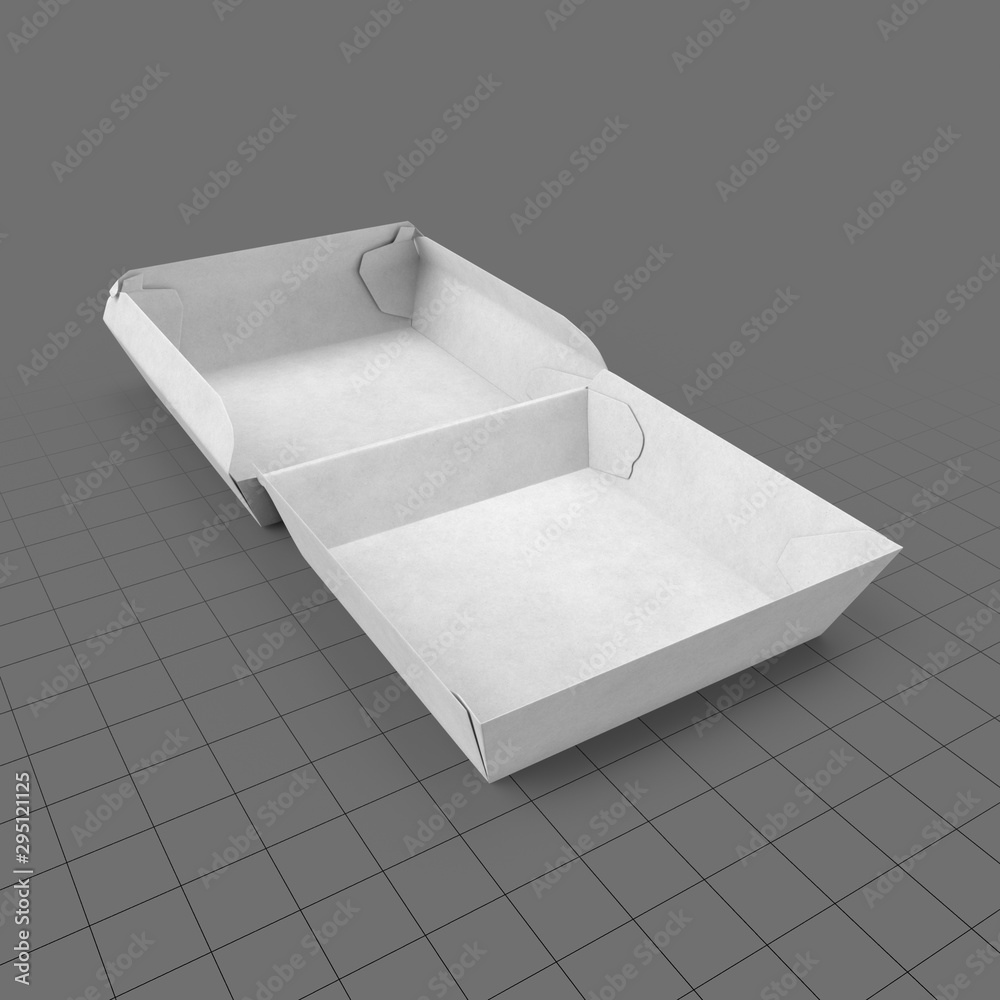 Open burger box 2 Stock 3D asset | Adobe Stock