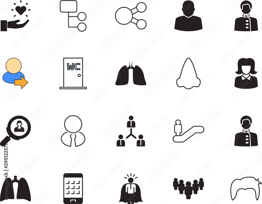 people vector icon set such as: down, superhero, icons ...