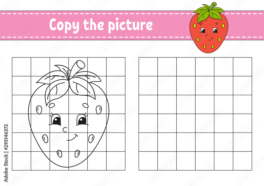 Copy the picture. Coloring book pages for kids. Education developing ...