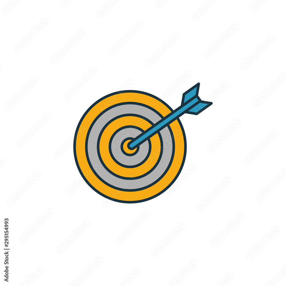 Precision icon. Outline filled creative elemet from business icons ...