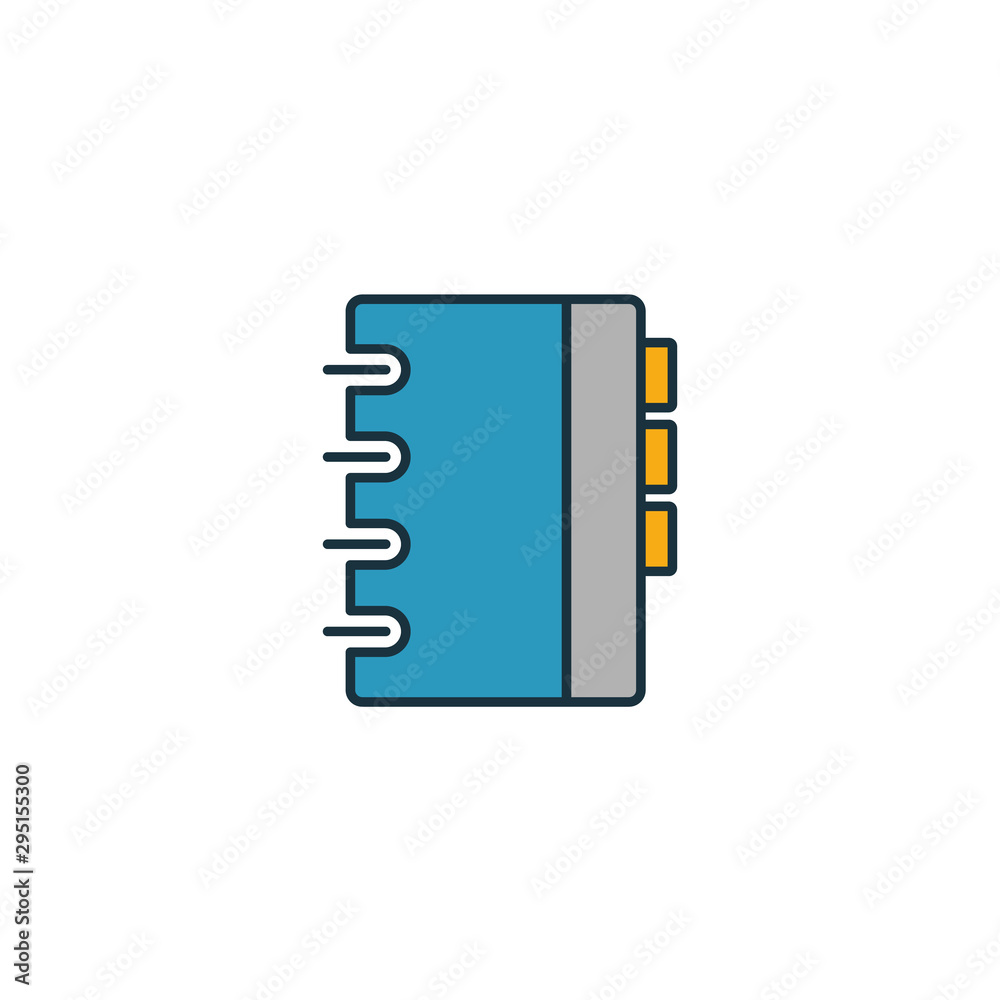 Contact icon. Outline filled creative elemet from business icons ...