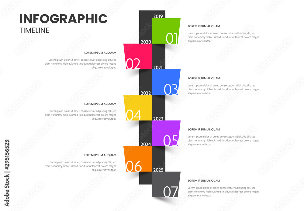 Vertical Timeline Layout Stock Template | Adobe Stock