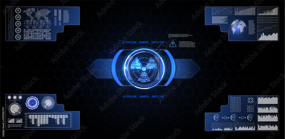Futuristic user interface design element text box scale and bar for ...