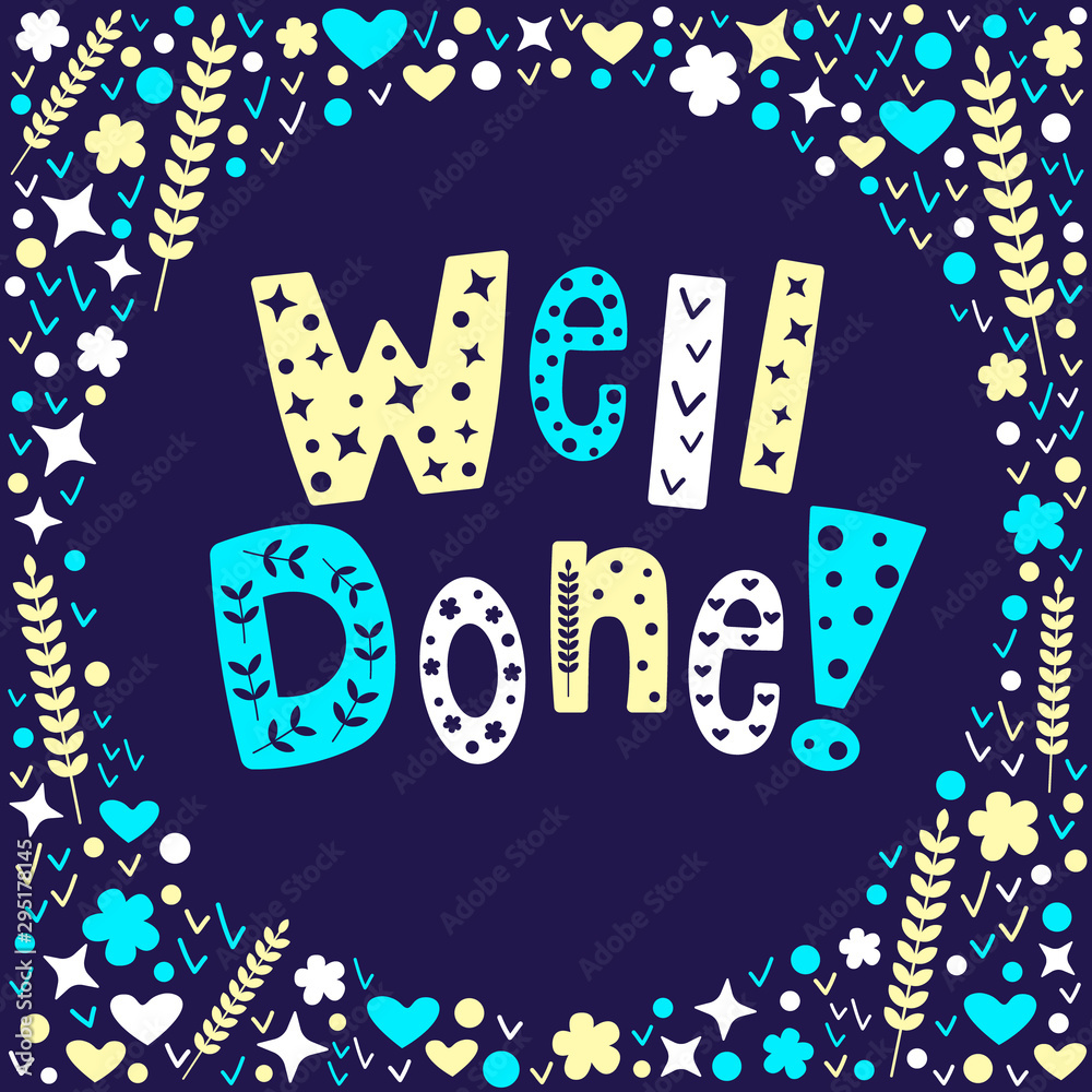 Vector illustration of a Graduation card design featuring decorated ...