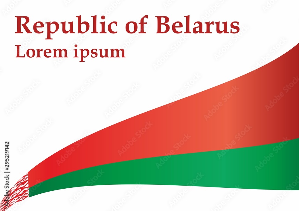 Flag of Belarus, Republic of Belarus. Template for award design, an ...