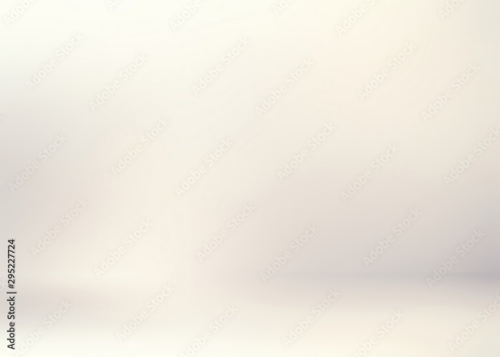 White clean empty room 3d background. Wall and floor smooth defocused ...