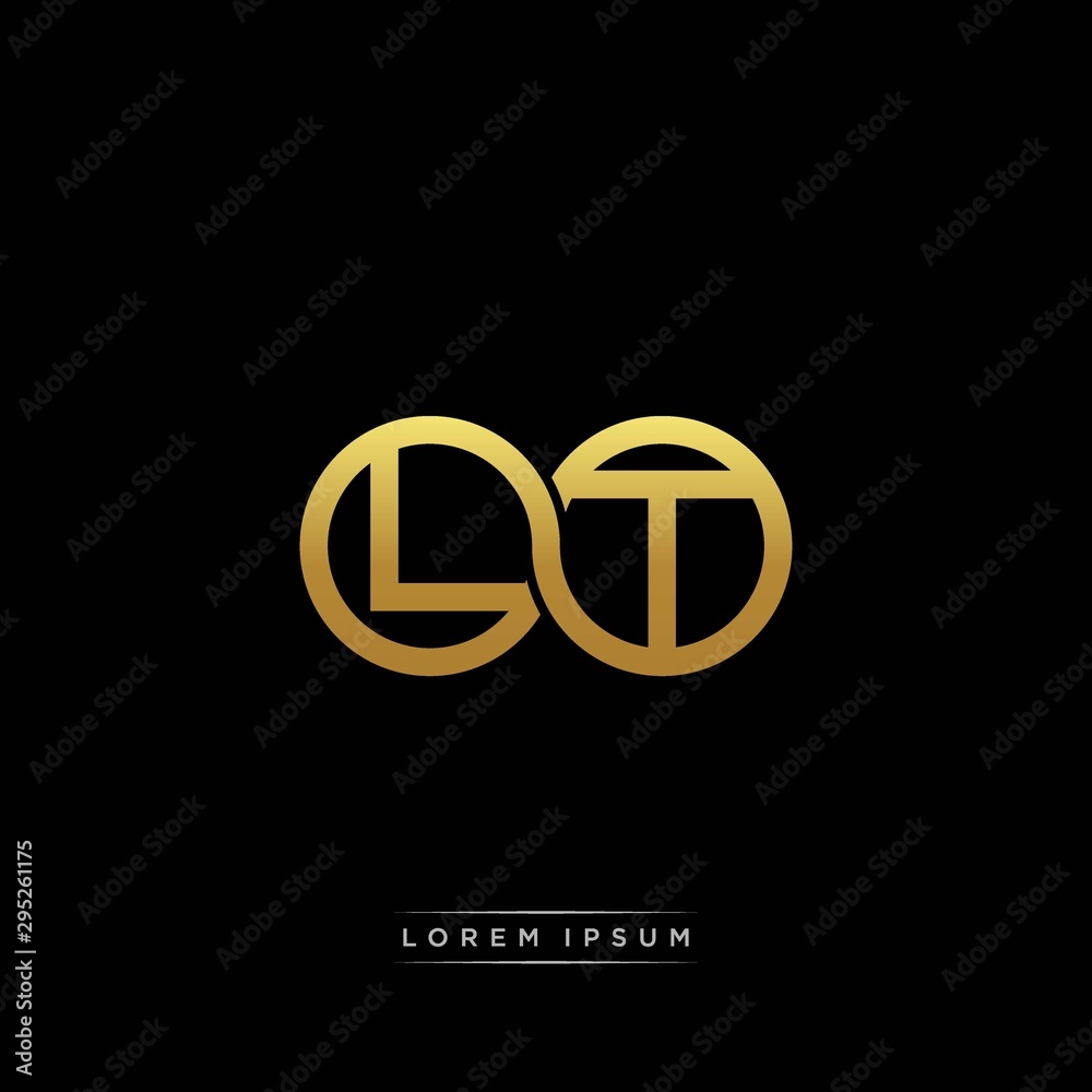 LT initial letter linked circle capital monogram logo modern template ...