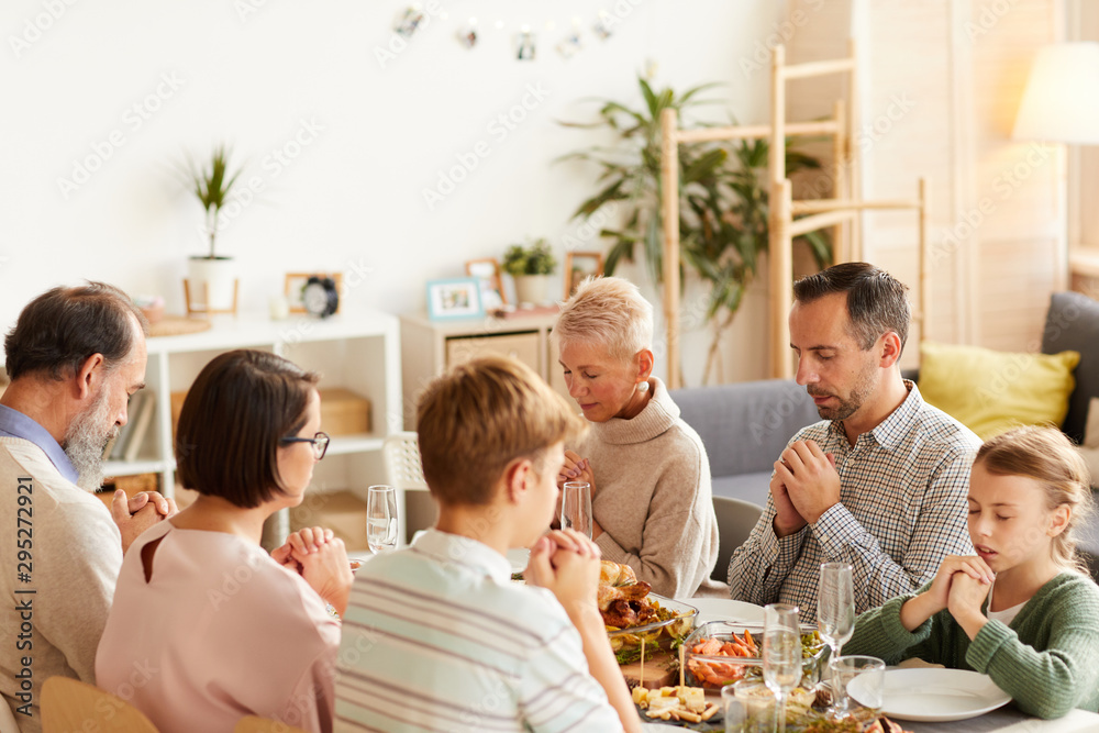 Big Family Dinner At Home