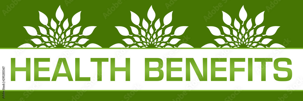 Health Benefits Green Leaves Circular On Top Stock Illustration | Adobe ...