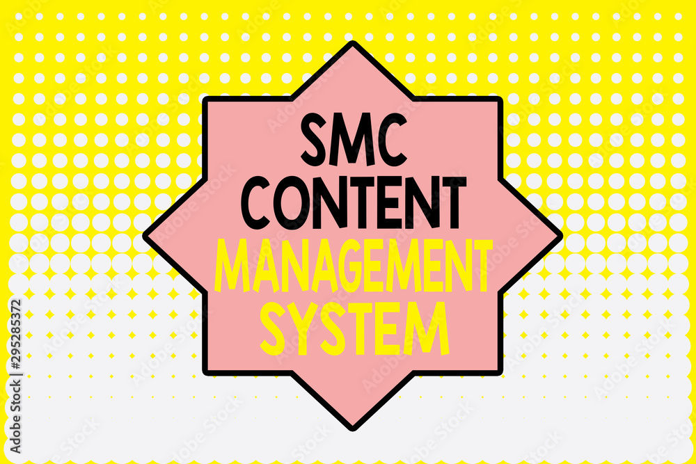 Writing note showing Smc Content Management System. Business concept ...