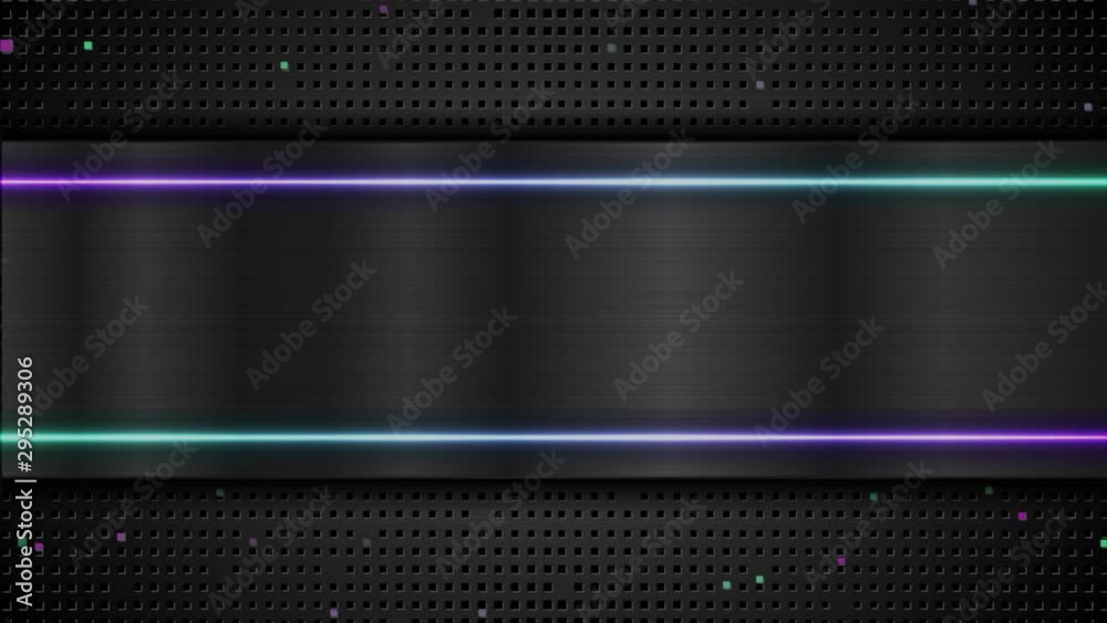 Technology abstract motion background. Black metal texture and blue ...