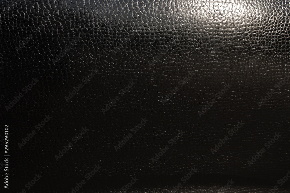 Detailed skin of a reptile. The body of the car under the film of snake ...