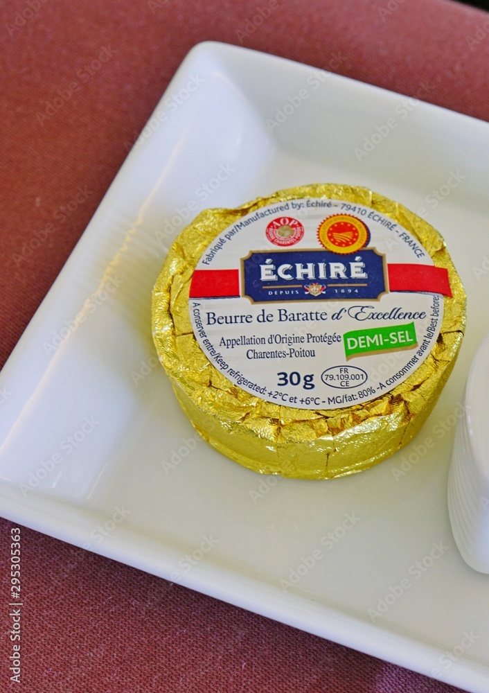 TOKYO, JAPAN -21 FEB 2019- Beurre d’Echire gourmet French butter ...