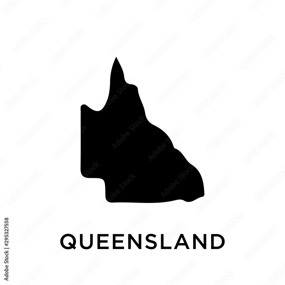 Queensland map vector design template Stock Vector | Adobe Stock