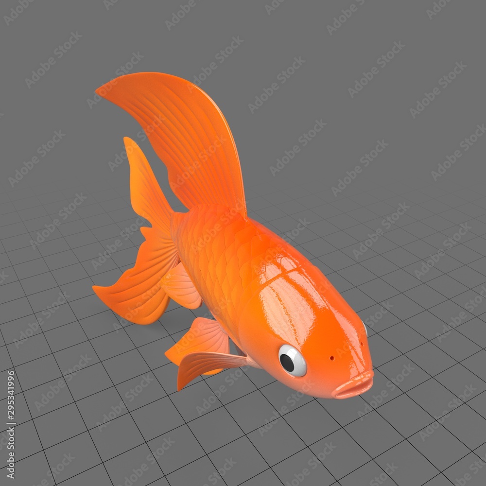 Stylized goldfish Stock 3D asset | Adobe Stock