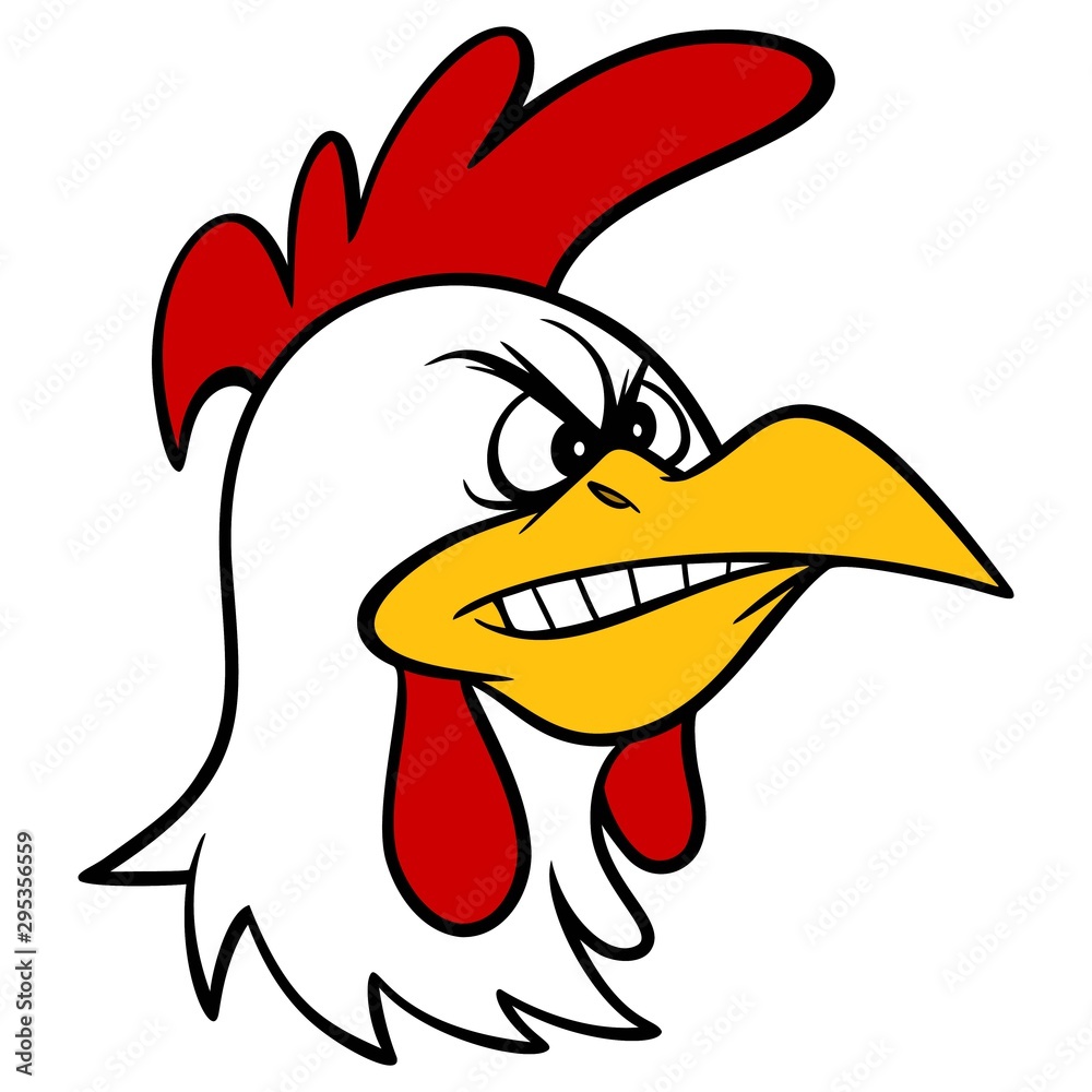 Angry Rooster - A cartoon illustration of an Angry Rooster mascot ...