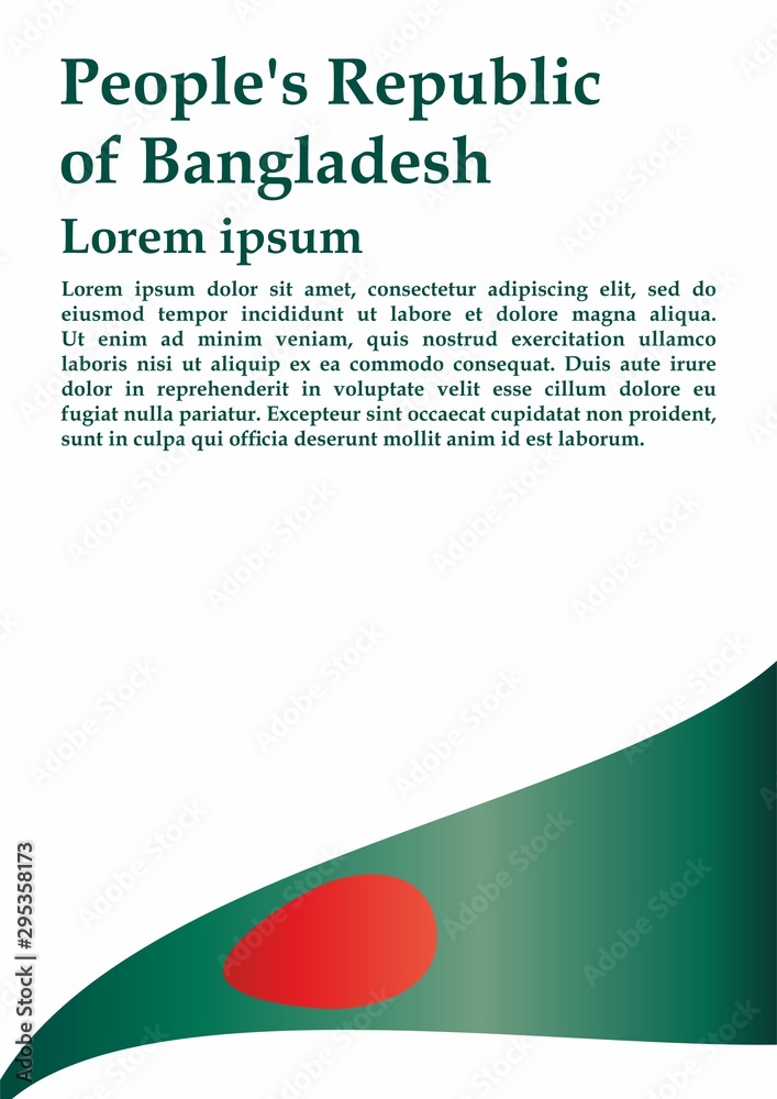 Flag of Bangladesh, People's Republic of Bangladesh. Template for award ...