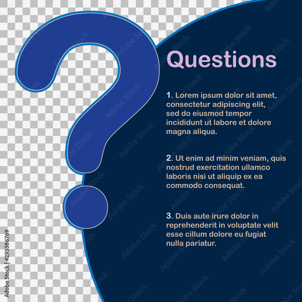 Question mark page. FAQ template for layout and design. Stock Vector ...