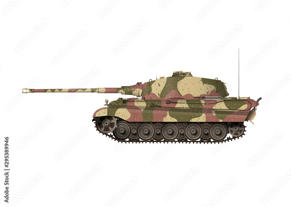 King Tiger Tank Accurate Illustration World War Two Stock Illustration ...