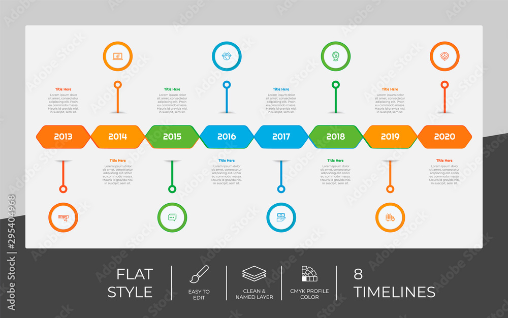 Timeline Infographic Vector Free Download