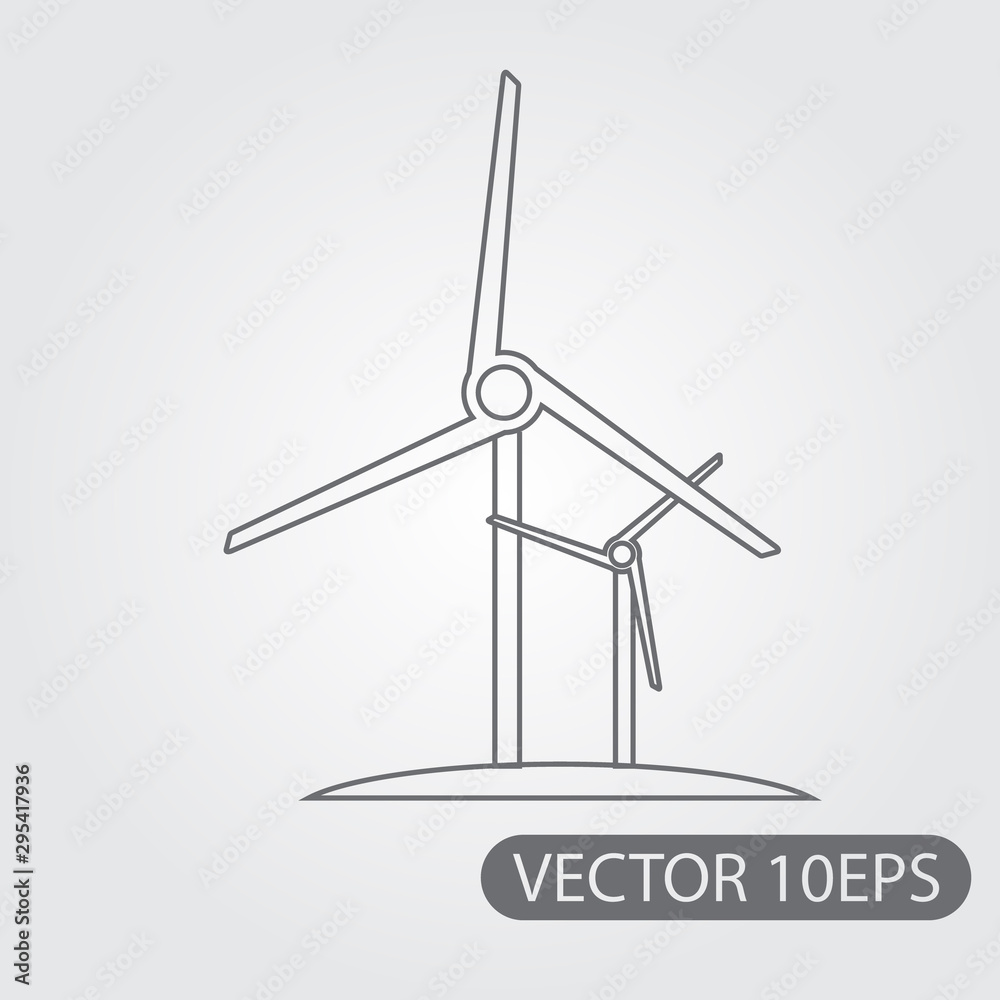 Modern Windmill Vector