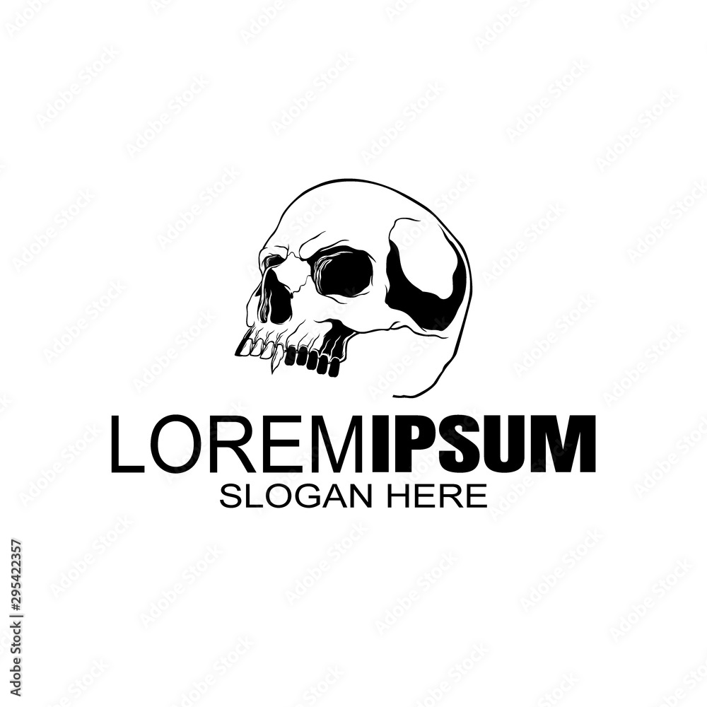 Skull logo, icon or skull illustration, vector of skeleton. Stock ...