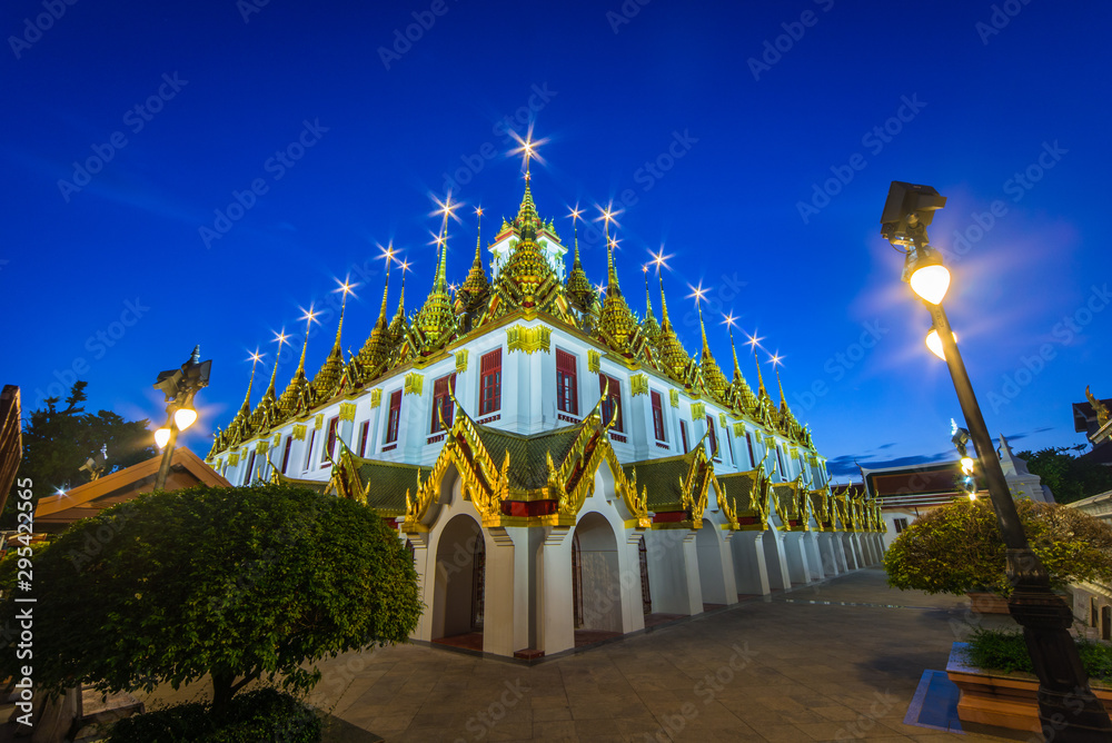 Loha Prasat in Wat Ratchanadda Temple, famous tourist destination in ...