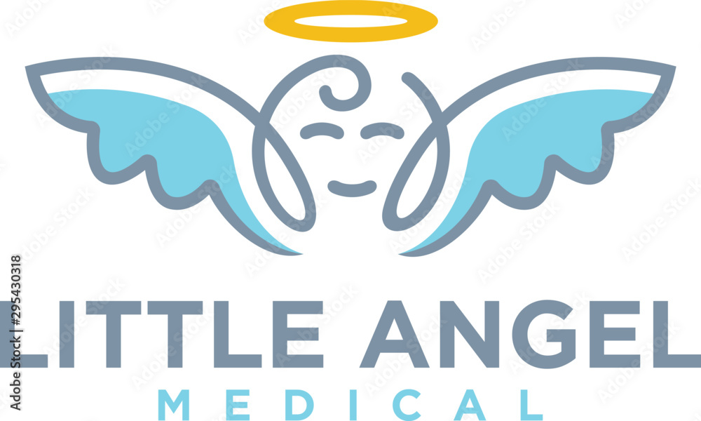 little baby angel logo Stock Vector | Adobe Stock