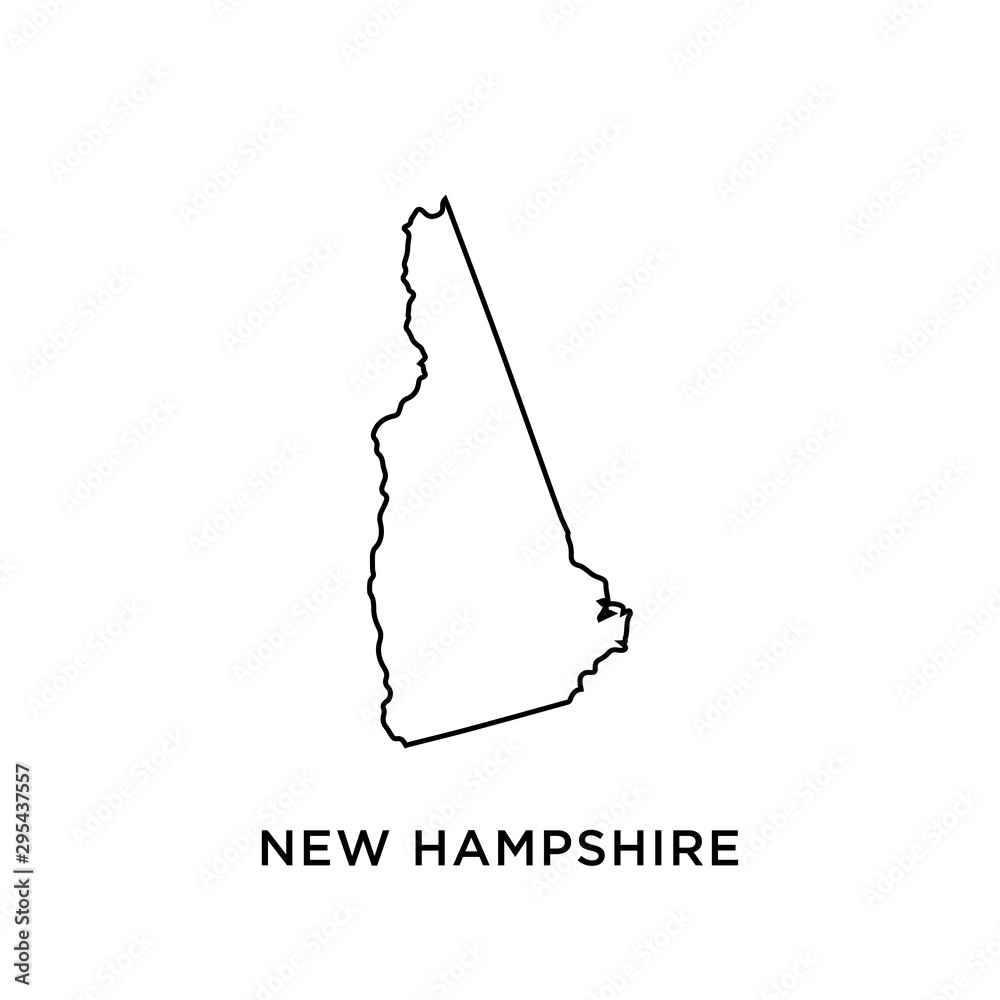 New Hampshire map vector design template Stock Vector | Adobe Stock