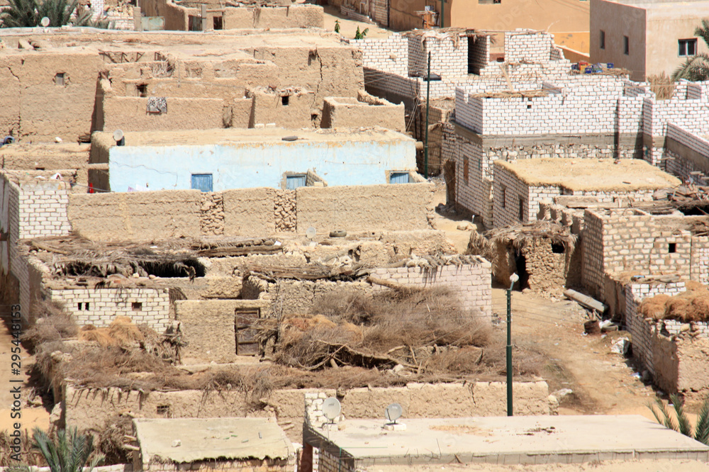 Simple clay brick houses in Siwa, Siwa Oasis, Egypt Stock Photo | Adobe ...