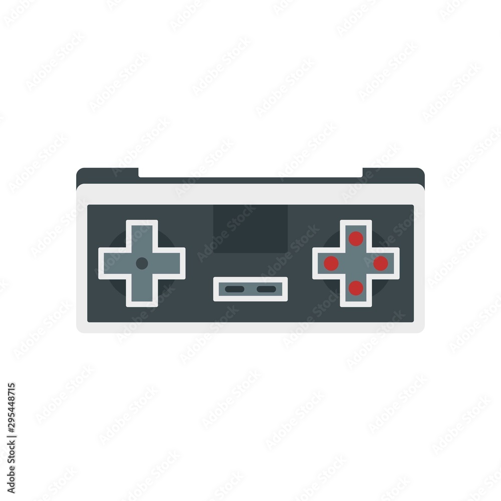 Retro game controller icon. Flat illustration of retro game controller ...