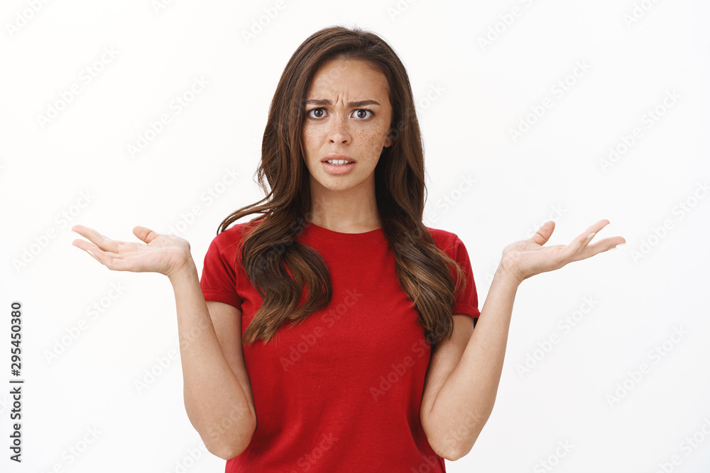 Girl Shrugging With Hands Up