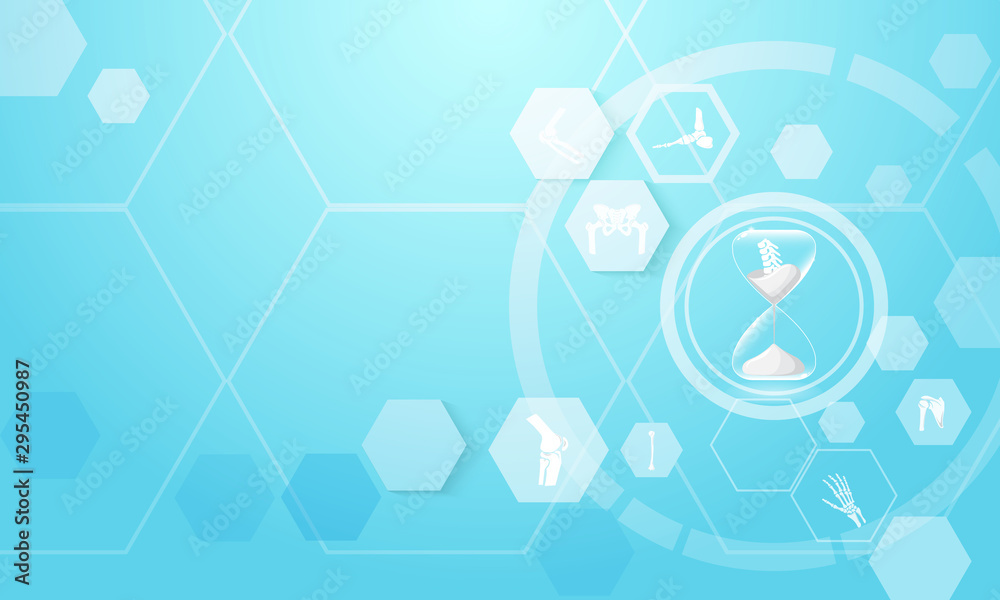 Abstract geometric hexagons Medical infographic orthopedic anatomy ...