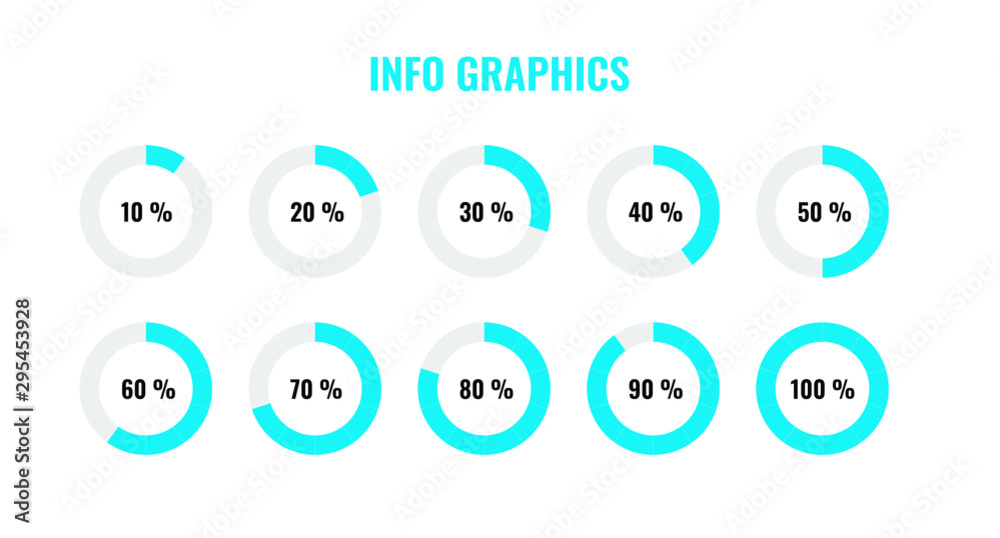 Vector illustration of percentage graphical analysis Stock Vector ...