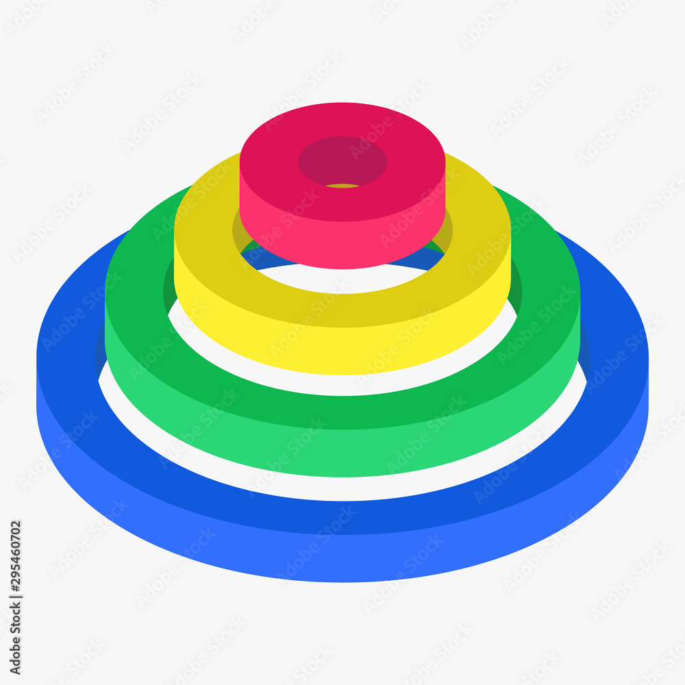 3d concentric circles chart with four different steps. Stock Vector ... 3d concentric circles chart with four different steps. Stock Vector ...