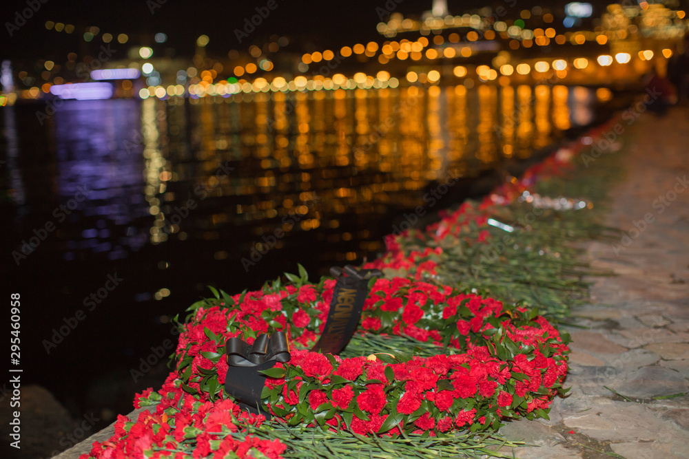 The Carnation are laid out on the beach. Carnations in the Caspian are ...