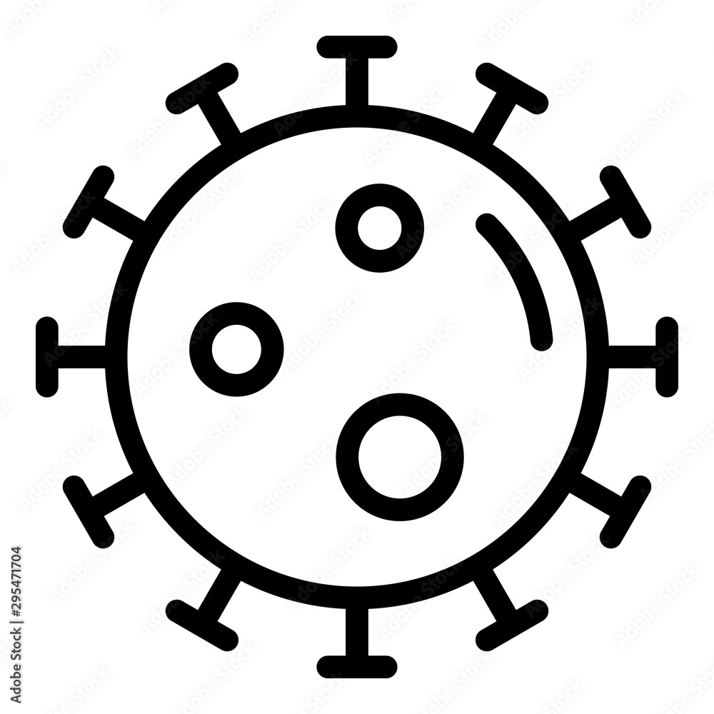 Virus icon. Outline virus vector icon for web design isolated on white ... Virus icon. Outline virus vector icon for web design isolated on white ...