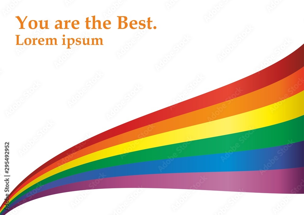 Rainbow flag, representing LGBT pride. (lesbian, gay, bisexual, and ...