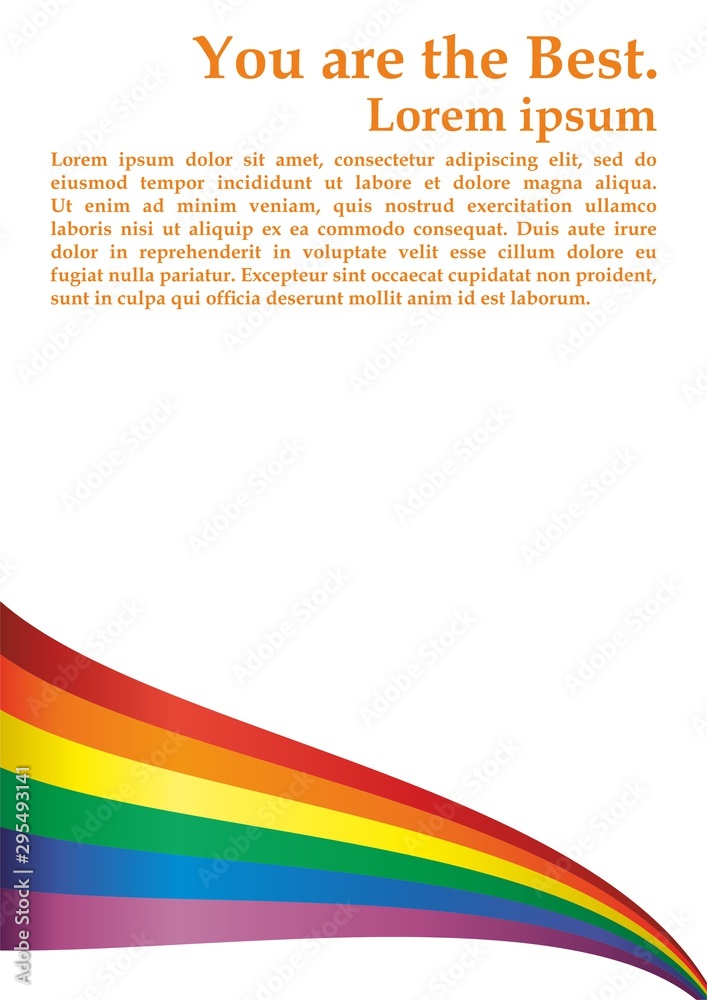 Rainbow flag, representing LGBT pride. (lesbian, gay, bisexual, and ...