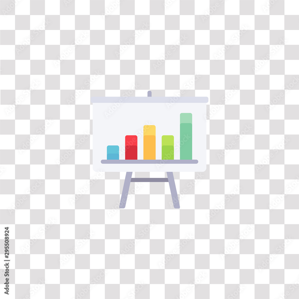 bars chart icon sign and symbol. bars chart color icon for website ...